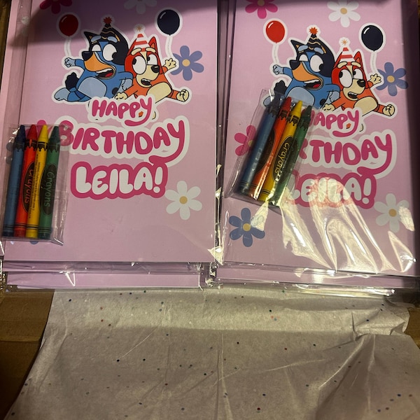 Bluey Coloring Book, Pink - Etsy