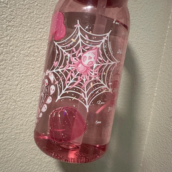 Sprinkle Spider Sticker - Kawaii Art - Pink Arachnid - Spooky and Cute ...