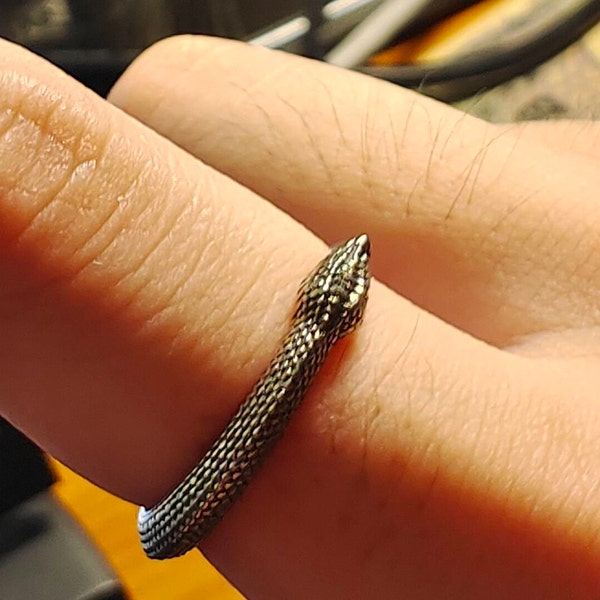 Classic Ouroboros Snake Ring | Sterling Silver 925 | Made in Italy ...