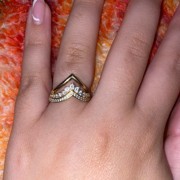 14kt Gold Filled Chevron Ring . Handcrafted . Minimalist Jewelry . Made ...