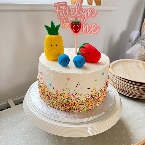 Acrylic Happy 80th Birthday Cake Topper and Name Cake Charm, Gold ...