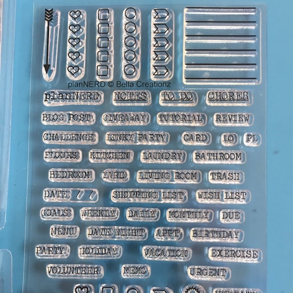Planner Stamp Clear Stamp Set "plannerd" - Perfect for Your Planner ...