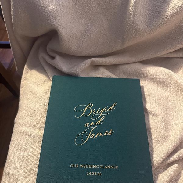 Linen Wedding Photo Album - Modern Wedding Gift, Anniversary Scrapbook ...