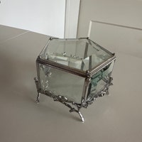 Glass Ring Box for Wedding and Engagement, Wedding Ring Box, Glass ...