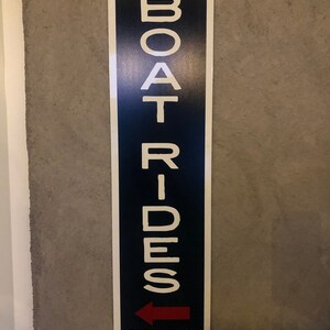 Boat Rides Sign Personalized Vertical Lake Name Sign Custom - Etsy