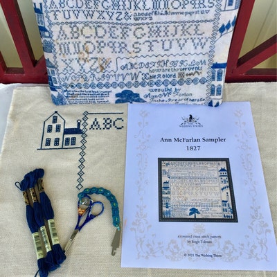 Jane Parson 1841 Sampler Reproduction PDF Chart, Cross Stitch Pattern ...