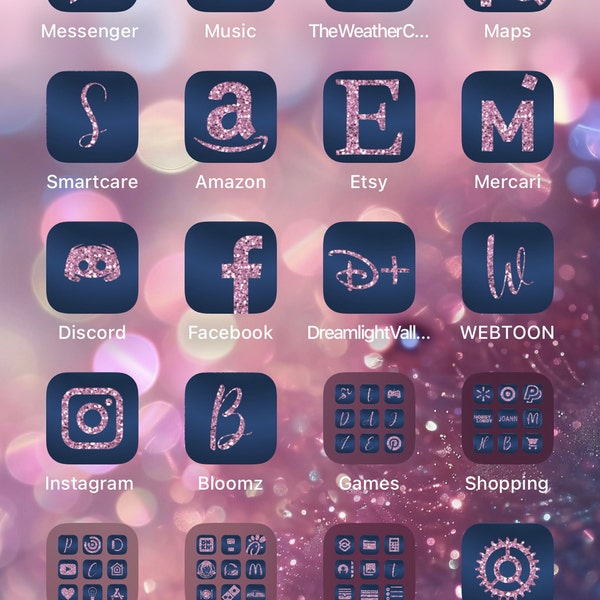 Ios Fairycore Aesthetic iPhone Pack, 1,136 App Icons, 10 Widget Quotes ...