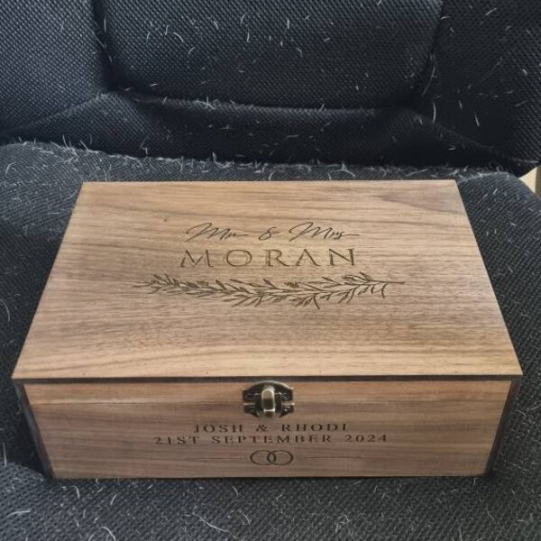 Custom Personalized Wooden Keepsake Box - Valentines Gift for Him, Her ...
