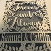 Personalised Laser Cut Papercut Wedding Engagement Anniversary Forever ...