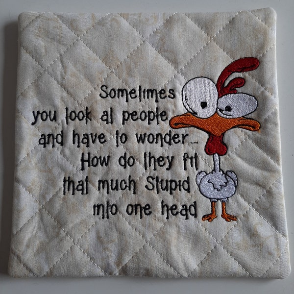 Fit That Much Stupid Machine Embroidery Saying Design, Crazy Chicken ...