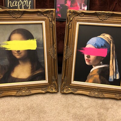 Neon Pink Alter Art, Renaissance Art Painting Download Printable Girl ...