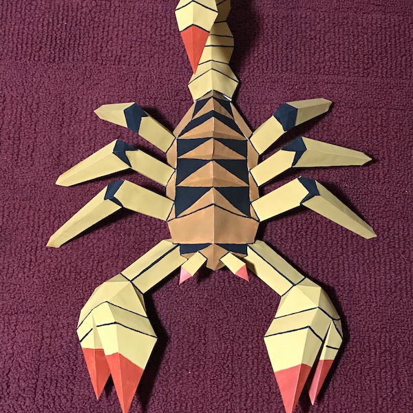 Scorpion Papercraft Sculpture, Printable 3D Puzzle, Papercraft Pdf ...