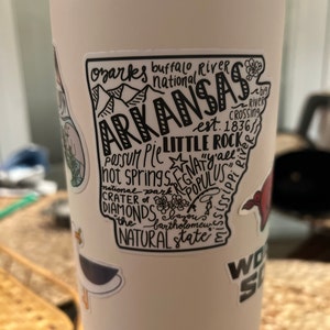 Wisconsin Typography Vinyl Sticker WATERPROOF Laptop, Water Bottle, Car ...