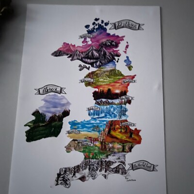 Prythian Map Officially Licensed A4 Art Print Velaris, ACOTAR, ACOMAF ...