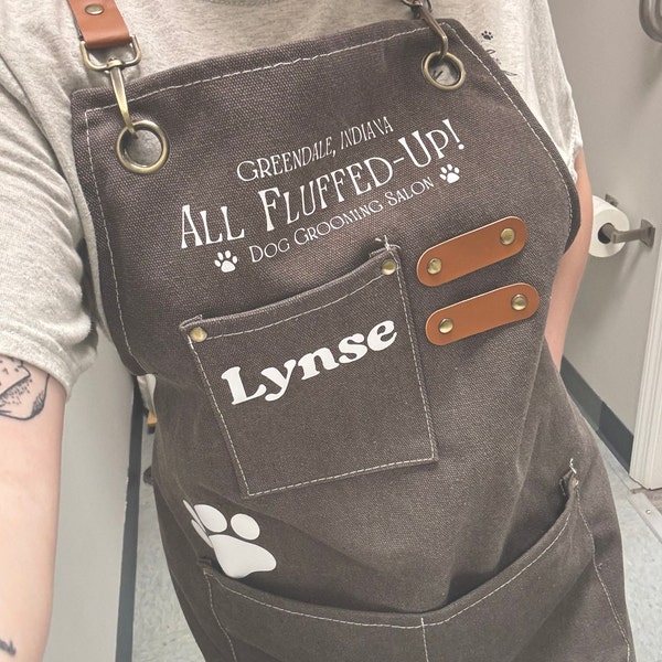 Waterproof Dog Groomer Apron for Pet Groomer Gift for Dog Groomer Gift ...