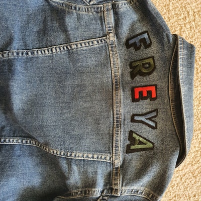 Multicoloured Embroidered Letter Patches Sew on / Iron on Patches ...