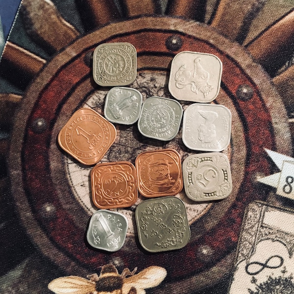 RARE Square World Coins—5 or 10 Unique Piece Sets! - Etsy