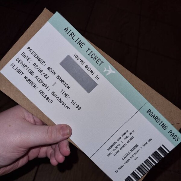 Flight Tickets Scratch Reveal, Holiday Surprise, Holiday Reveal Scratch ...