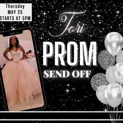 Prom Invitation, Prom Send off Flyer, Prom Invitation Flyer, Prom Flyer ...