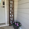 Farmhouse Rustic Wood Welcome Sign, Vertical Wooden Welcome Sign ...