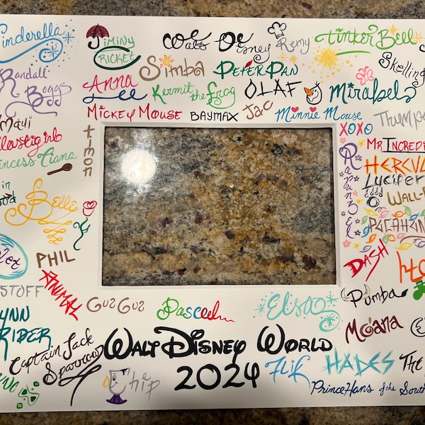 Disney Photo Mat - Mat Board - Disney Characters - Disney Autograph ...
