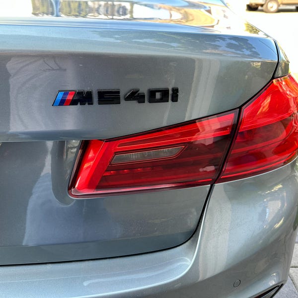 Bmw M6 Set, 2 X M Emblem for the Fenders (45 X 15 Mm) + M6 Trunk, Black ...