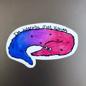 LGBTQ Pride Worm on A String Stickers 3.5 Bisexual Trans - Etsy