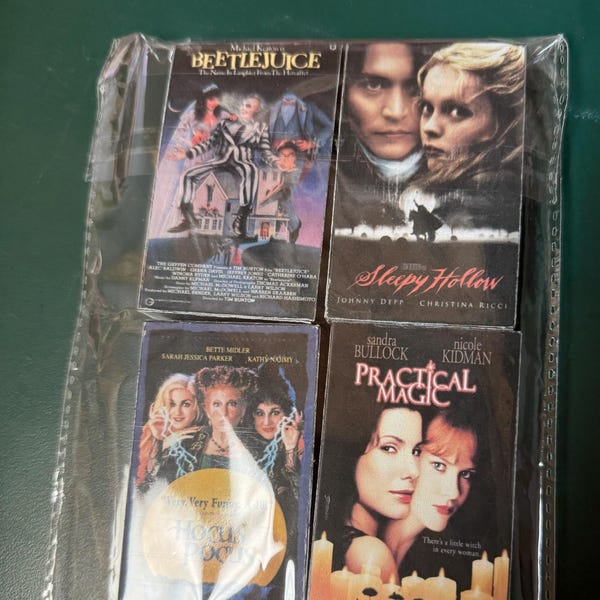 Retro VHS 90's Movies Mini Magnets Classic Cult Movies VHS Tape Covers ...