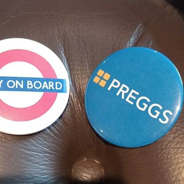 Funny Baby Pink Anxiety Button Badge 55mm Cute Button Mental Health ...