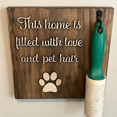 Lint Roller Sign, 3D Letters, Lint Roller Hanger, Pet Hair Sign - Etsy