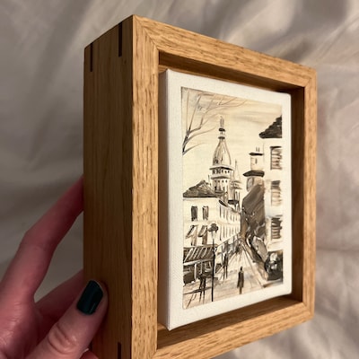 Natural Wood Floating Frame, Available in Maple, Walnut, Cherry, and ...
