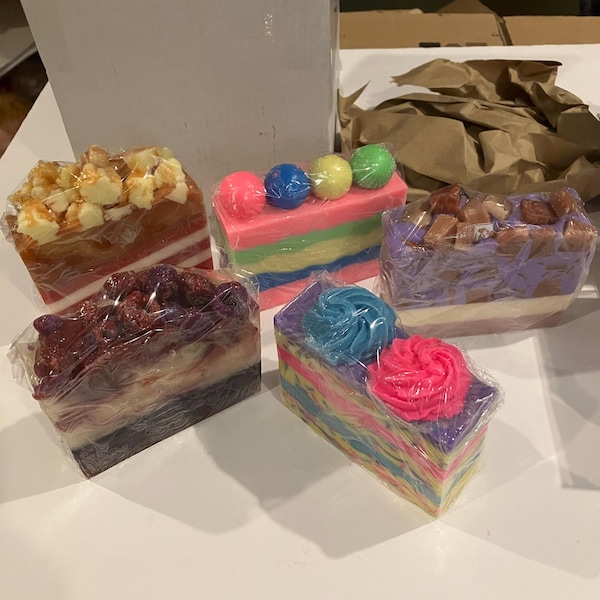 Birthday Cake Soap, Buttercream Frosting and Yellow Cake Scent, Artisan ...