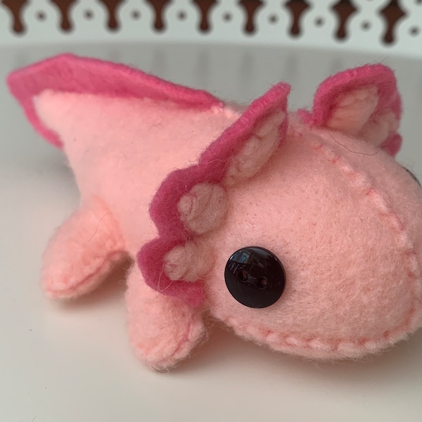 Felt Axolotl Plush Stuffed Animal - Etsy