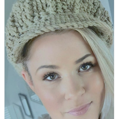 Instant Download PDF Pattern Newsboy Hat/poofy Ribbed Slouchy Beanie ...