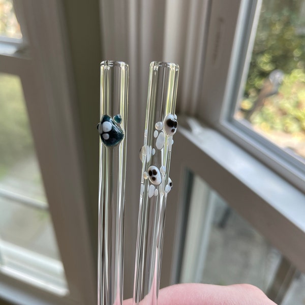 Spooky Mystery Glass Straws Sets of 2 or 4 - by Bow Valley Straws ...