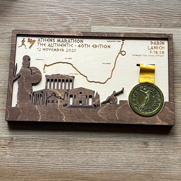 Detroit Marathon Finisher Medal Holder With Full Personalization ...