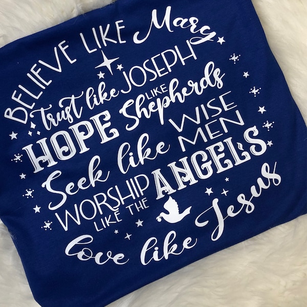 Believe Like Mary SVG, Christian Christmas Svg, Love Like Jesus Svg ...