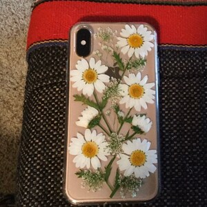 Pressed Flower Daisy Phone Case, Dried Flower iPhone 15 14 Pro Max 13 ...