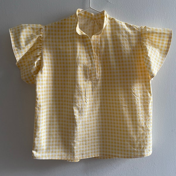 Blouse Sewing Pattern, XS- XXL, Top Blouse Pattern PDF, Ruffled Blouse ...