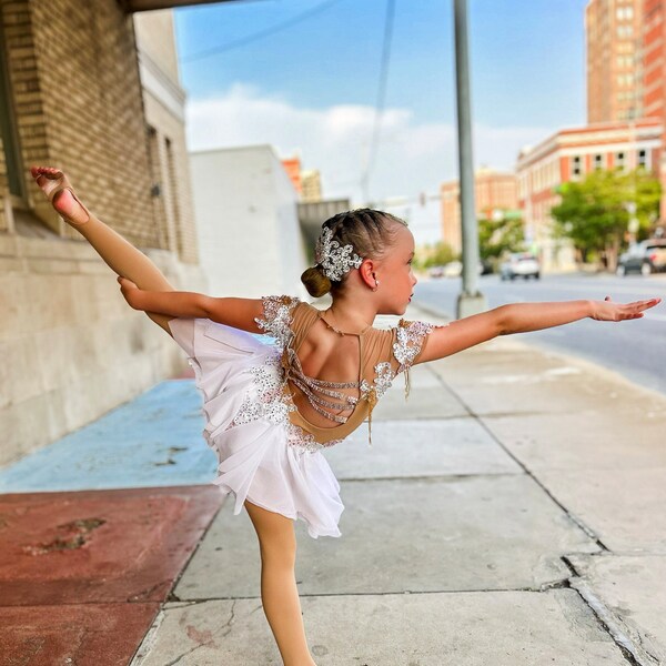 HANDMADE Dance Costume Customizable Lyrical Solo Costume Dress in Pink ...