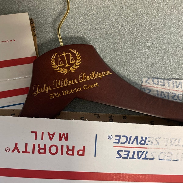 Personalized Judge Robe Hanger: Laser Engraved Investiture Gift - Etsy