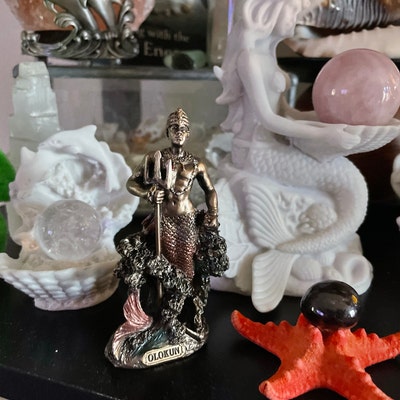 Vintage Olokun Mini Statue Small Orisha of Water, Health, and Wealth - Etsy