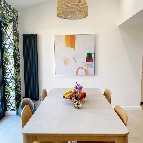 LARGE Print of PAINTING, Giclée Print, Abstract Print, Light Pink, Hot ...