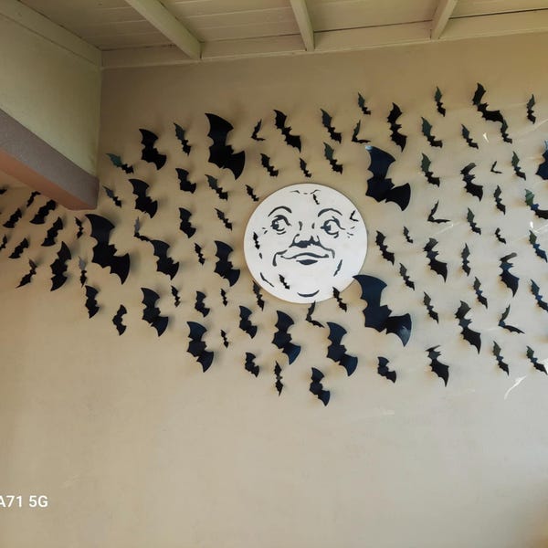 Angry Moon Face Wood Sign, Size Variations Available. Halloween Decor ...