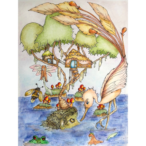 The Damsel in Distress Coloring Page - Instant Printable Download - Etsy