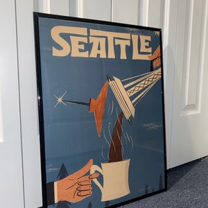 Seattle Travel Poster - Etsy