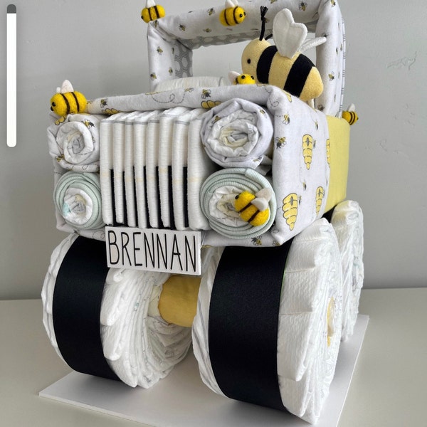 Zoo Diaper Jeep, Safari Theme Baby Shower, Giraffe Diaper Jeep, 4x4 ...