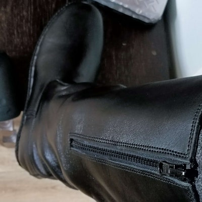 Personalised Handmade Brown Leather Single Buckle US Boot With Rubber ...