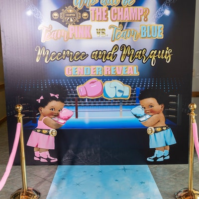 PRINTABLE Boxer Baby Gender Reveal, Boxer Theme, Boxing Baby Shower ...