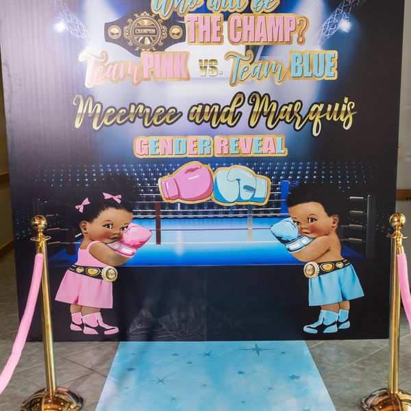 PRINTABLE Boxer Baby Gender Reveal, Boxer Theme, Boxing Baby Shower ...